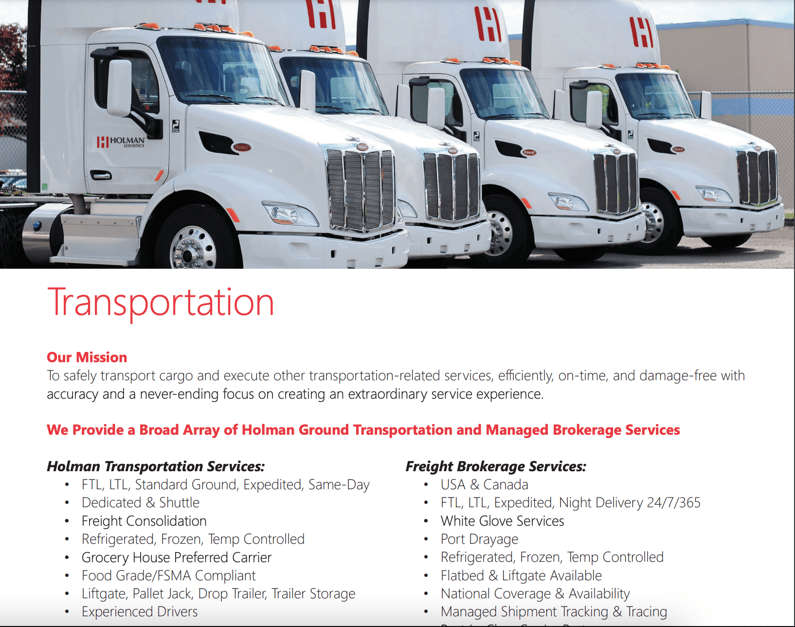 More Third Party Logistics Information | Holman Logistics